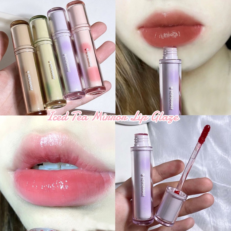 CAPPUVINI Crystal Mirror Lip Gloss Iced Tea Fruity Mirror Lip Glaze ...