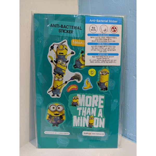 MINIONS NOTEBOOK WITH ANTI BACTERIAL STICKERS | Shopee Philippines