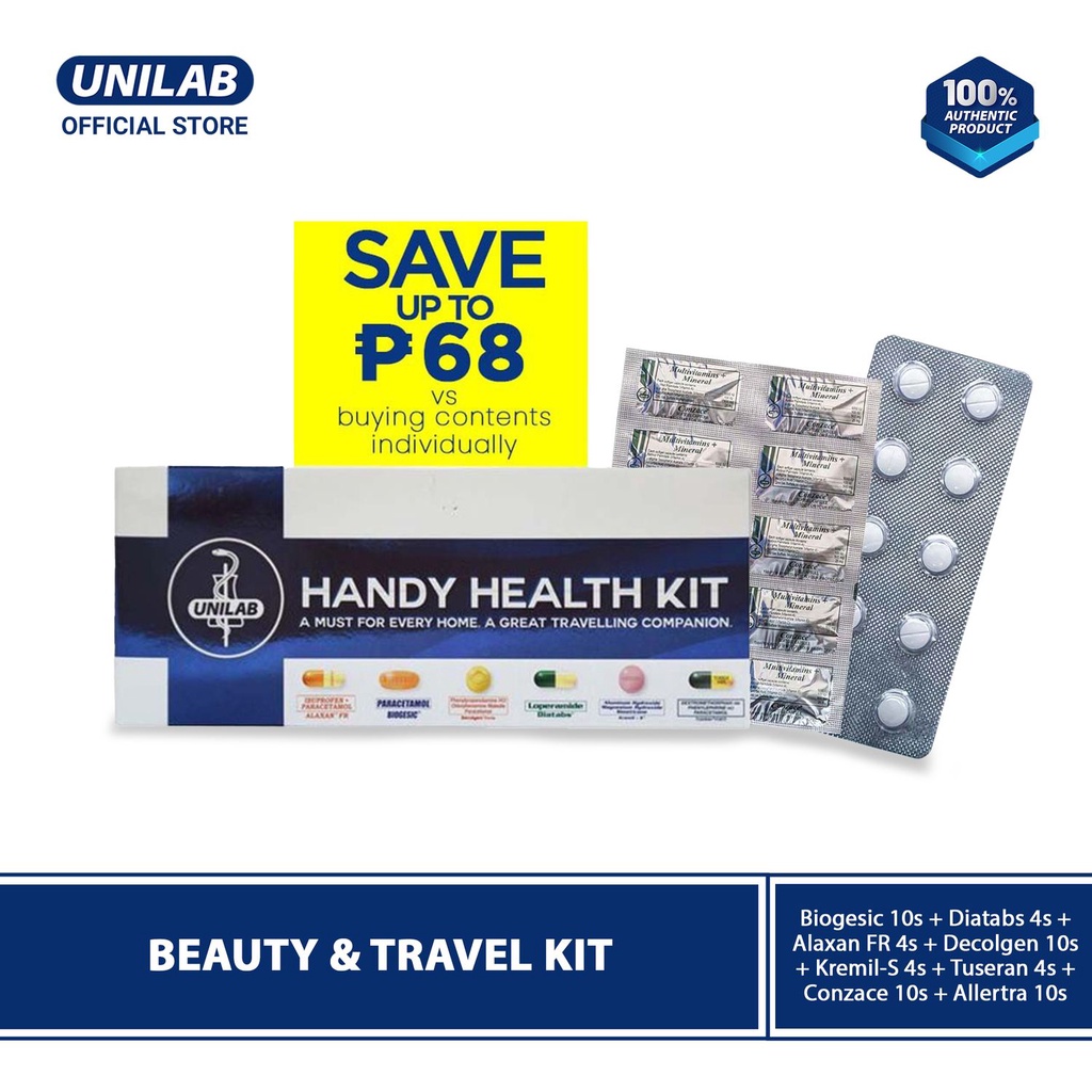 BEAUTY & TRAVEL KIT: Handy Health Kit, Conzace 10s, Allerta 10s ...