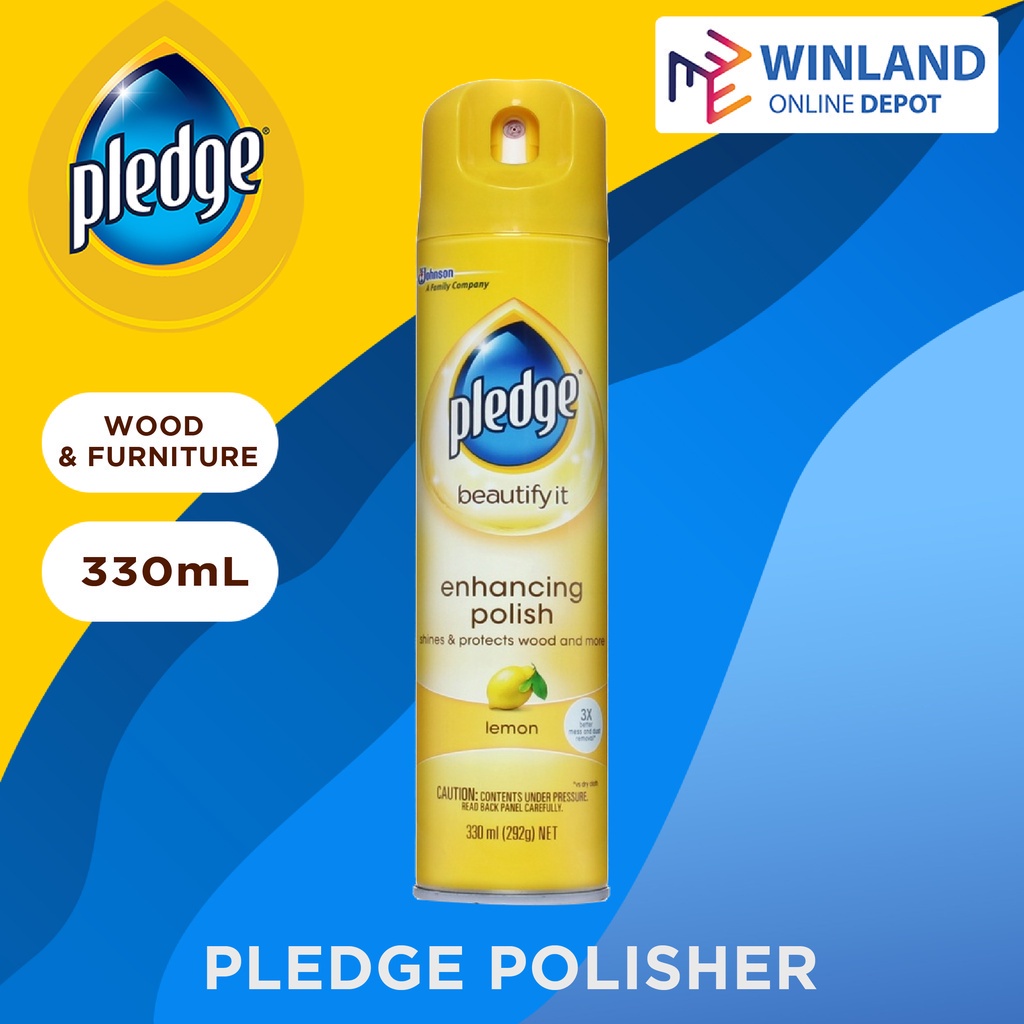 Pledge by Winland Wood & Furniture Care Polisher Lemon - 330 ml ...