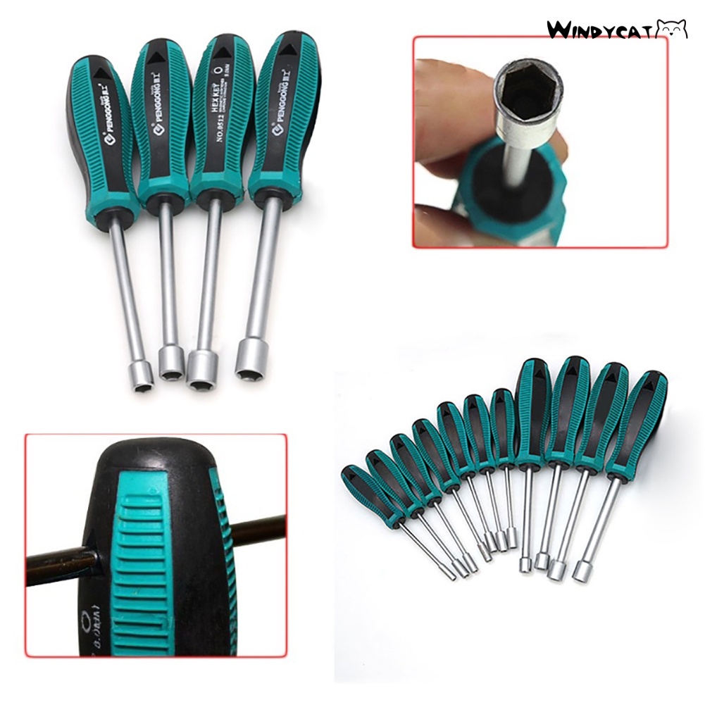 COD 3mm-9mm Metal Socket Driver Wrench Screwdriver Hex Nut Key Nutdriver Hand Tool | Shopee ...