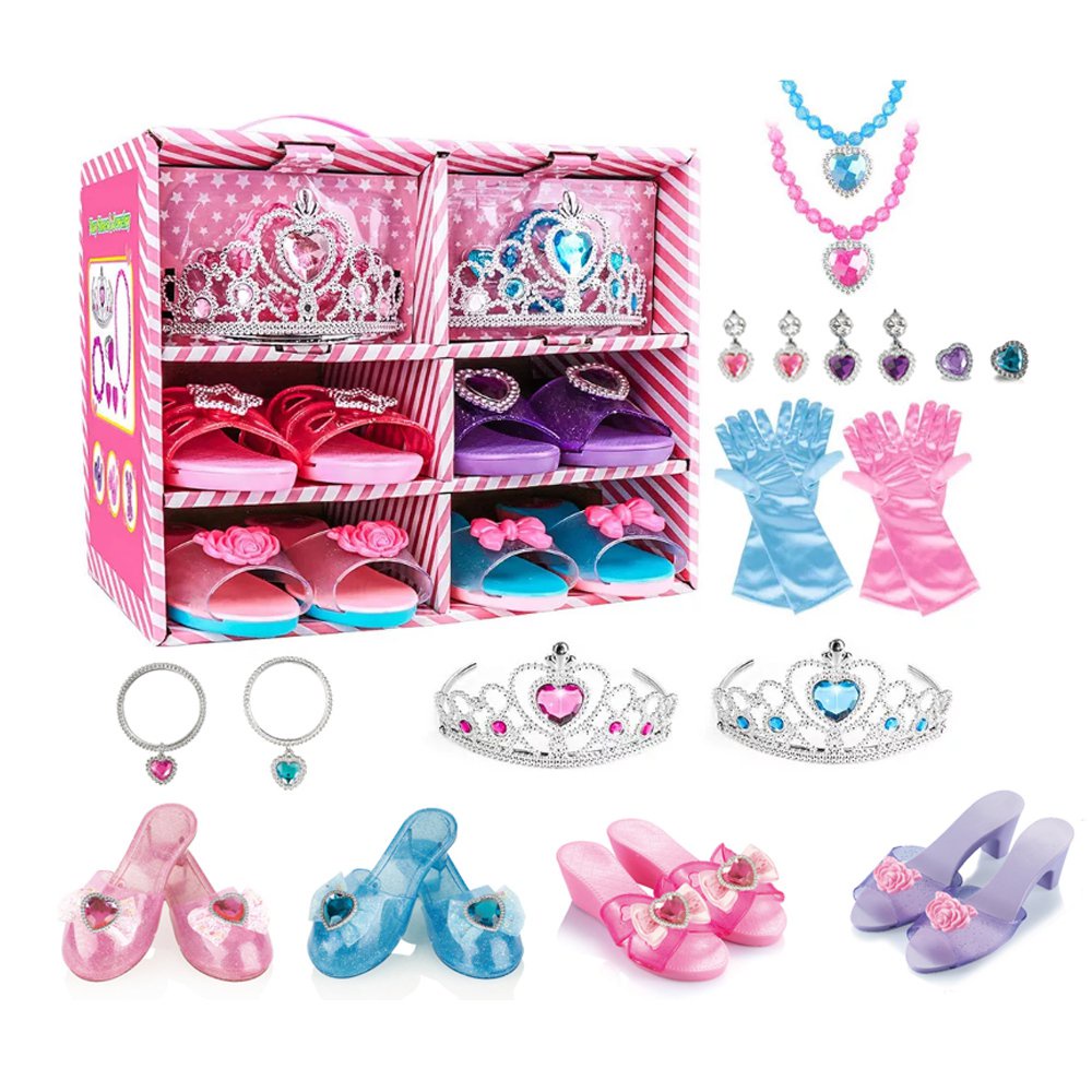 Princess Jewelry Dress Up Set Children's pretend makeup toys set Shoes ...