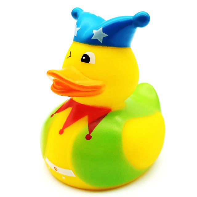 Custom clown Ducky Soft Vinyl Pvc Duck Joker Rubber Duck Baby Bath Toy ...