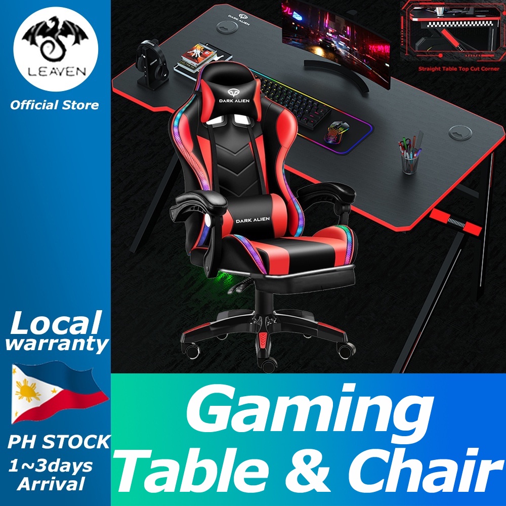 ☁【COD】 Gaming Table Chair RGB Desktop Computer Desk Carbon Matt Brazing ...