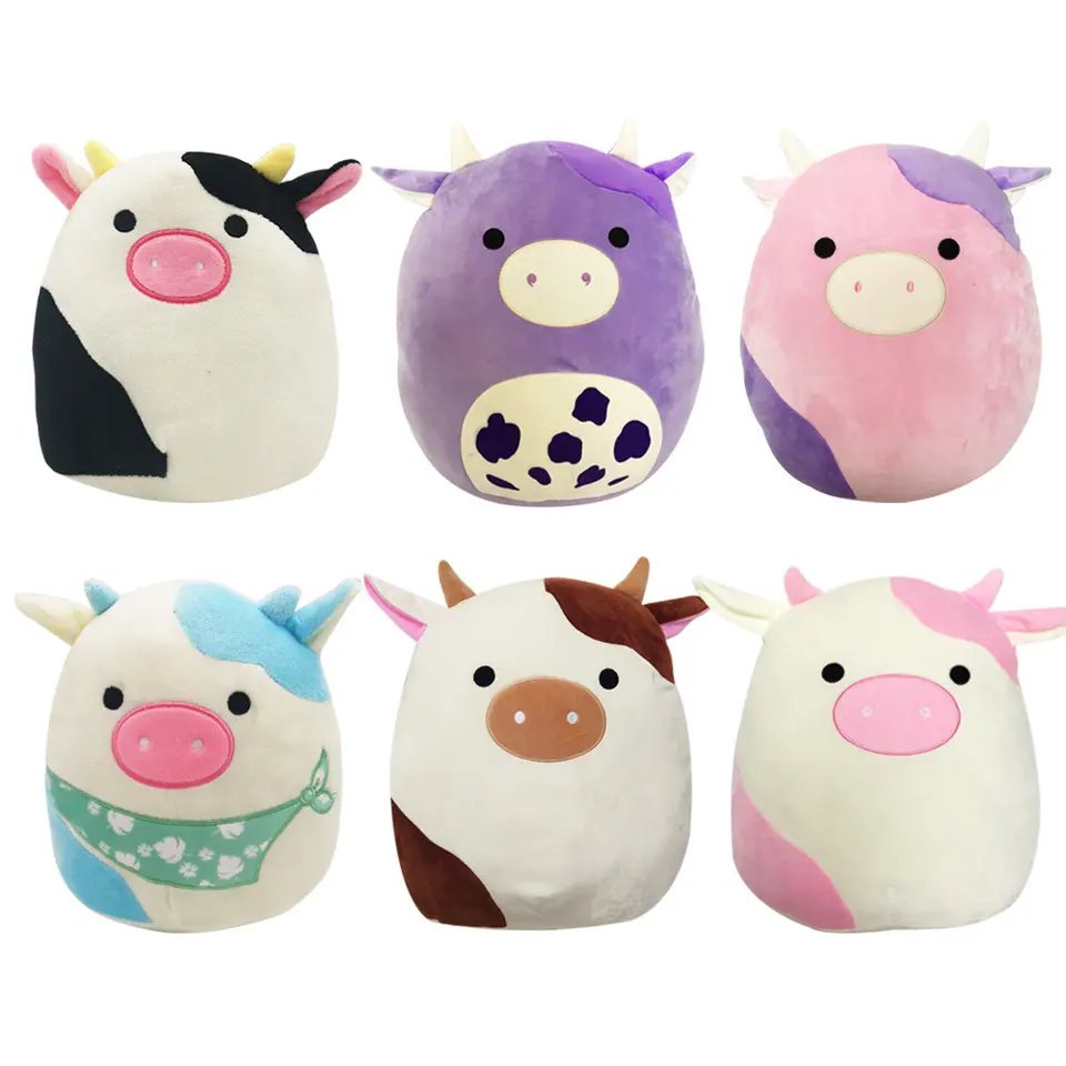 Squishmallowable Squish mallow Custom Cartoon Rainbow Unicorn Cow Cute ...
