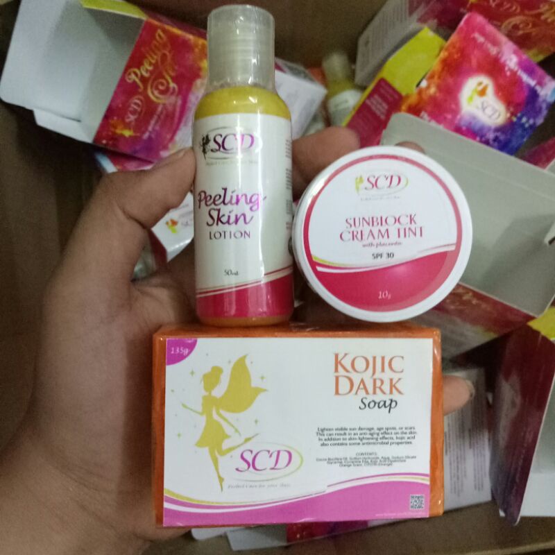SCD Peeling Lotion Set 50ml(Lotion,Sunblock Cream,Soap) | Shopee ...