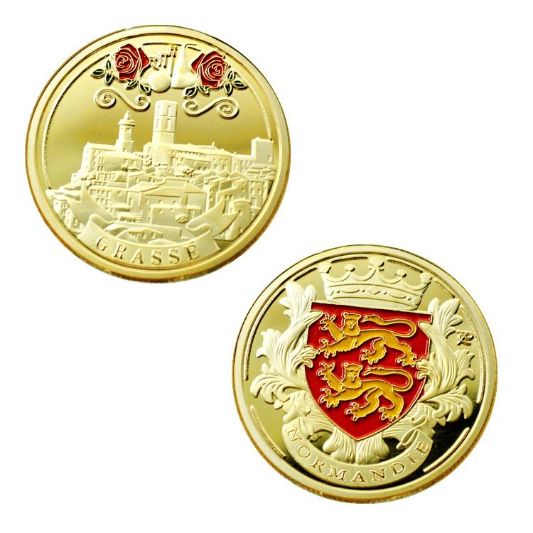 Stock Molds Coin Art Souvenir Normandie UK Commemorative Gold coin ...