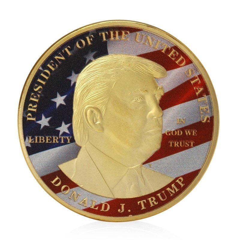 2020 Hot Sale Donald Trump President Historical Coin Gold Silver Plated ...
