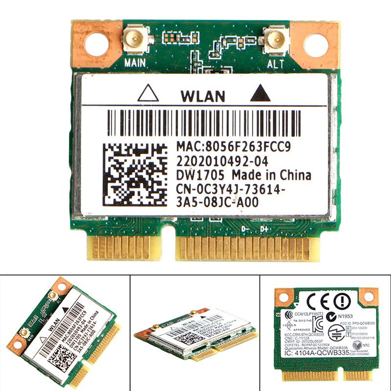 Qualcomm Atheros QCWB335 Wifi Mini Wireless Card CN-0C3Y4J For Dell ...