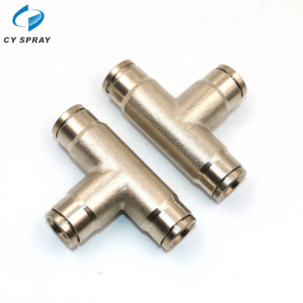 3/8 inch high pressure spray nozzle tee connector PE water tube pipe ...