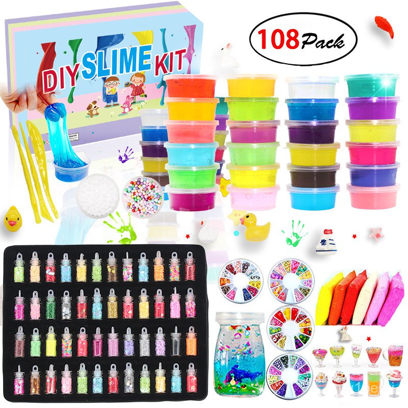 S213 Playdough Slime Toys Set Non-toxic Activator Butter Diy Slime ...