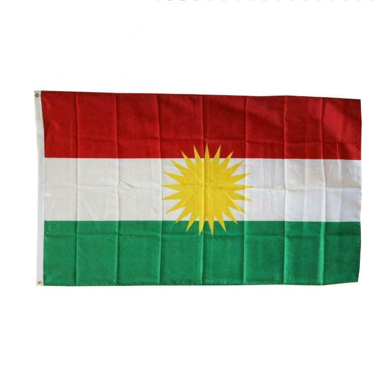 Kurdistan Flag 5 x 3'100% Polyester With Eyelets Kurds Kurdish Flag ...