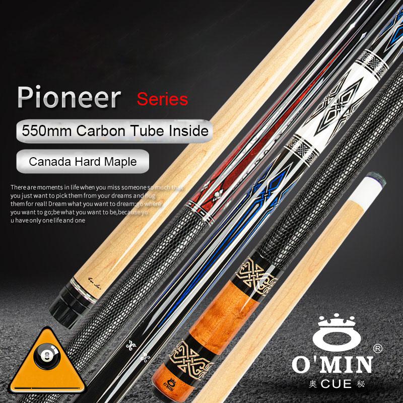 NEW China OMIN Pioneer Model Pool Cue Stick 12.5mm Tip 550mm Carbon ...