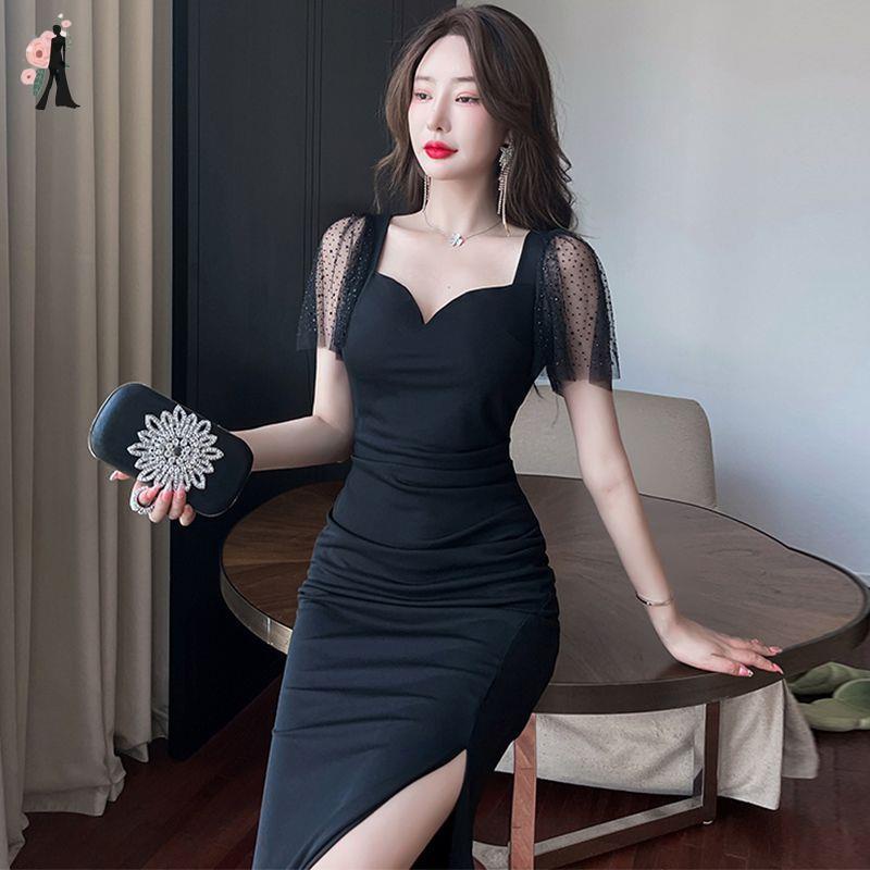 JS prom Evening Dinner Gown Fishtail formal dress temperament Nightclub ...