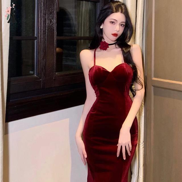 JS prom Evening Dinner Gown Fishtail formal dress temperament Vintage ...