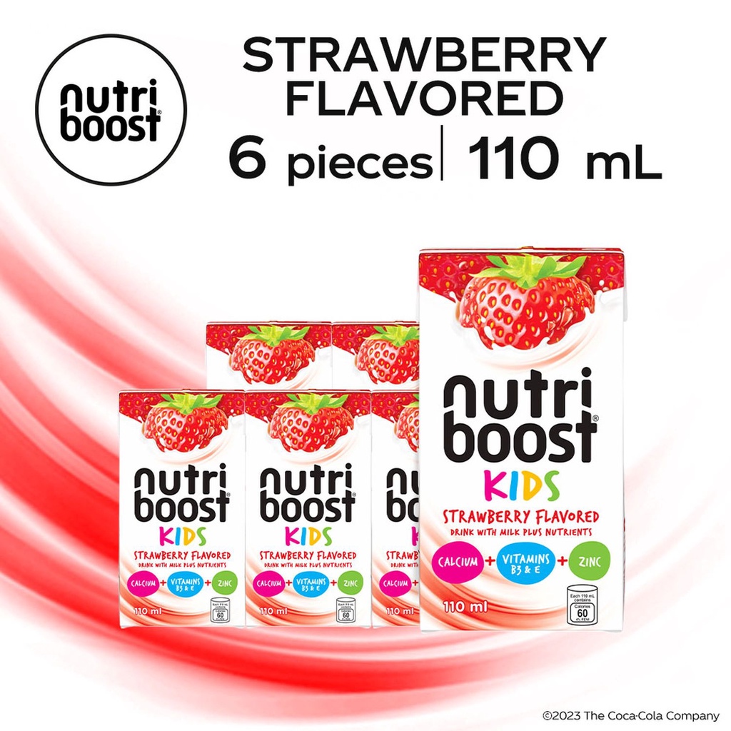 Nutriboost Strawberry Flavoured Drink with Milk 110ml - Pack of 6 ...