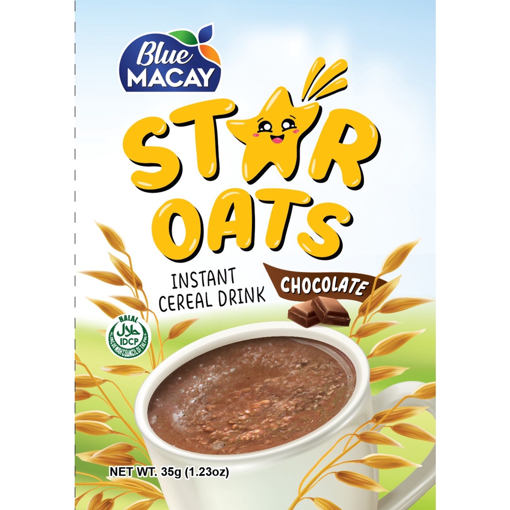Blue Macay Star Oats Chocolate Instant Cereal Drink (10 x 35g Packs ...