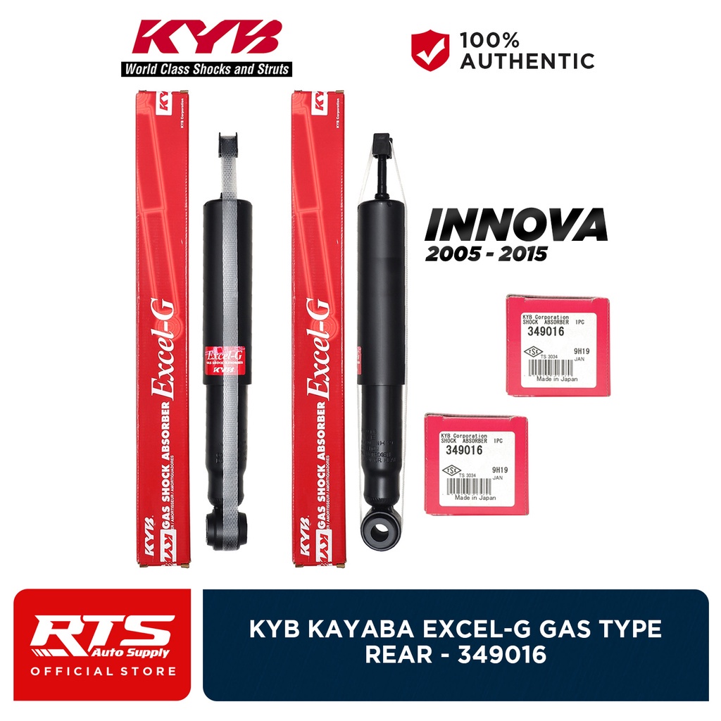 KYB Kayaba Rear Shock Absorber for Toyota Innova 2005-2015 Excel-G 349016 2pcs | Shopee Philippines