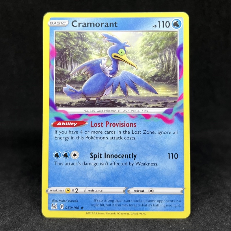 Pokemon TCG Cramorant Rare 050/196 2022 Sword & Shield Lost Origin ...