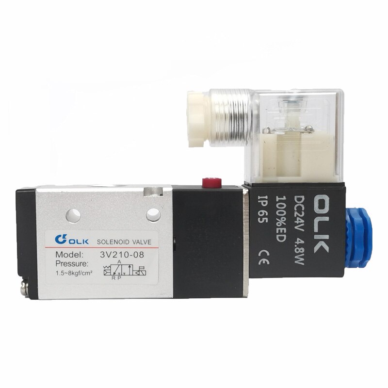 3V210-08 Pneumatic Solenoid Valve 3 Way 2 Position Air Directional Control Valve Pneumatic ...