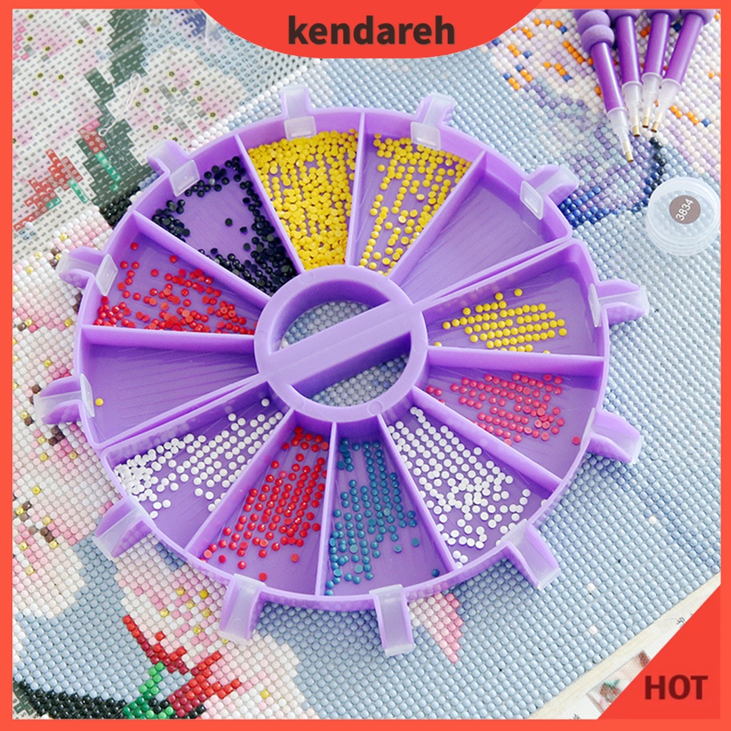 KEDD 1 Set Bead Sorting Tray Fan-shaped Grid Design Classified Multi ...