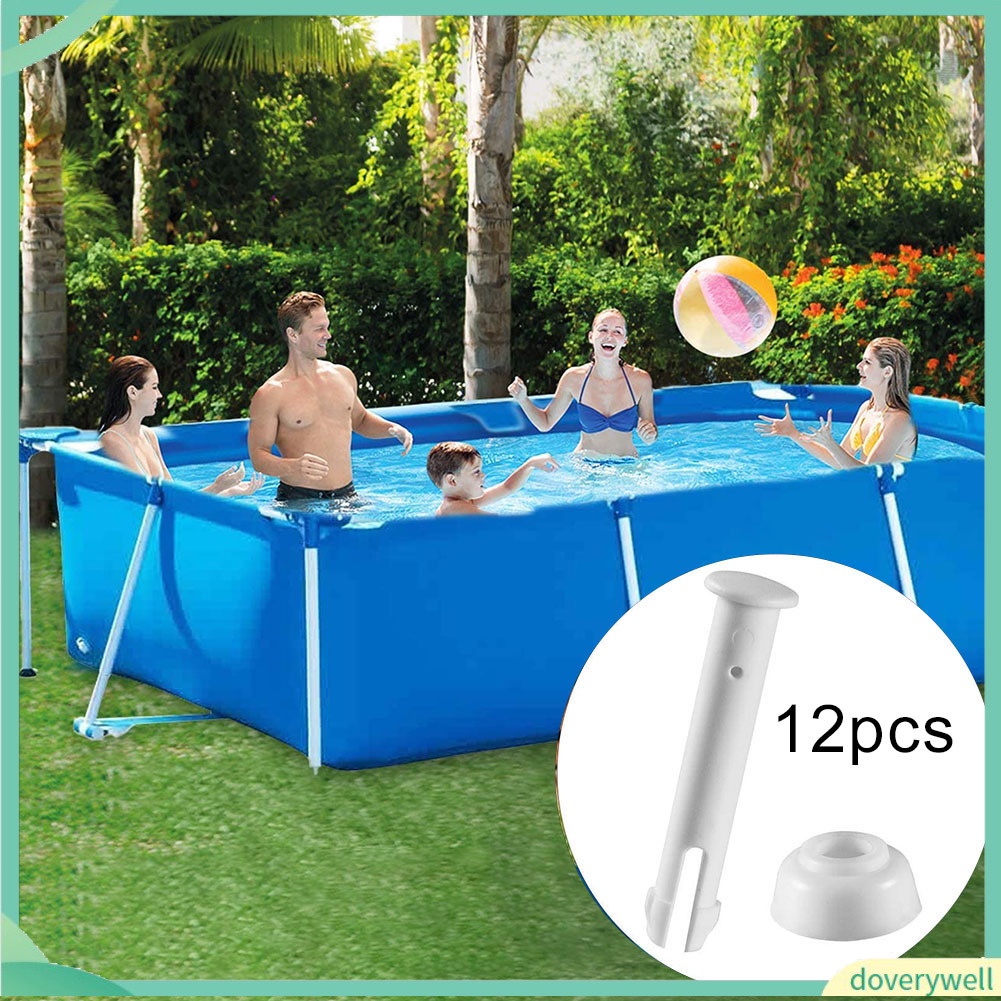 (Doverywell) 12Pcs 2.16inch Plastic Swimming Pool Joint Pin with Rubber ...