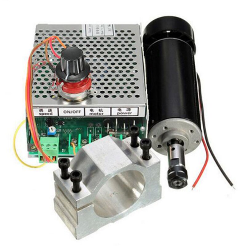 500W Air cooled spindle ER11 chuck CNC 500W Spindle Motor + 52mm clamps ...