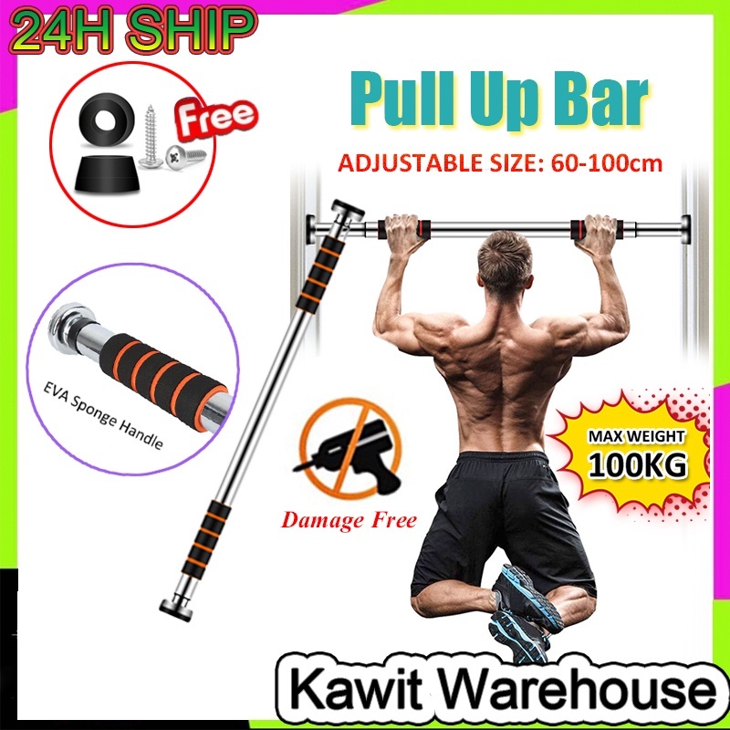 200KG Adjustable Door-Way Pull Ups Bar Sit up Home Gym Fitness Exercise Equipment | Shopee ...