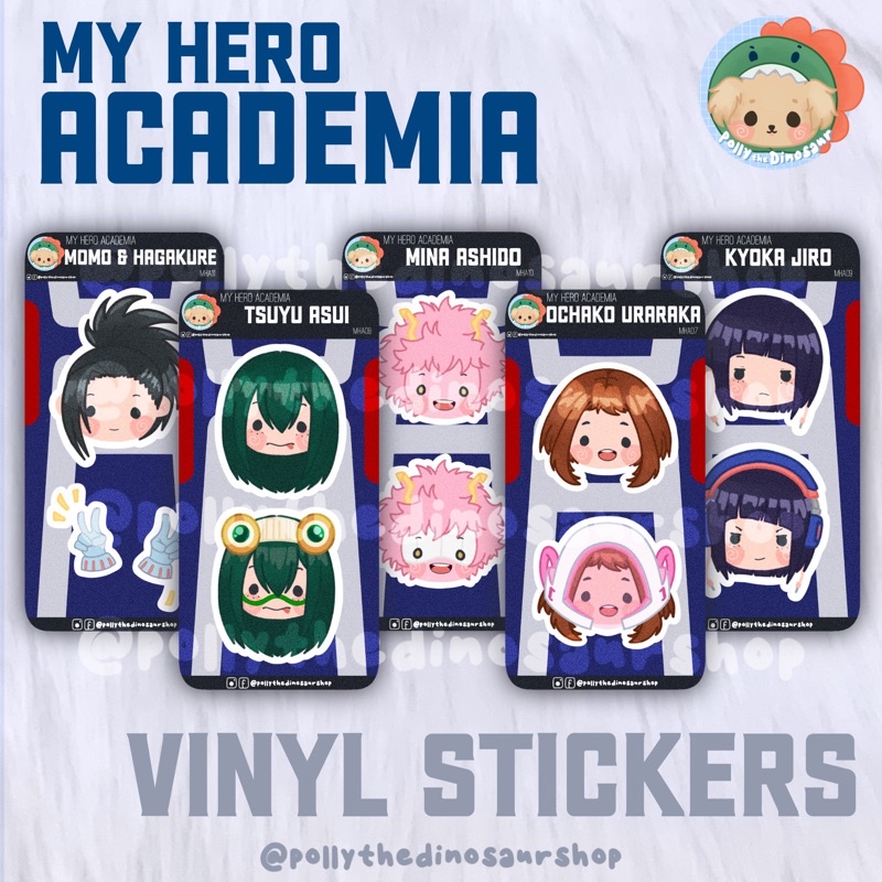 My Hero Academia Vinyl Stickers | Ochako Uraraka Tsuyu Asui Kyoka Jiro ...