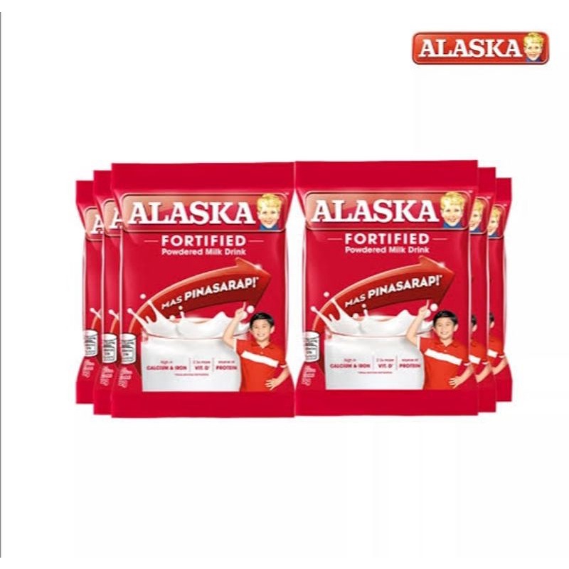 Alaska Fortified Powdered Milk 6's by 33g | Shopee Philippines