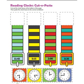 ﹍Grade 1 Math Activity Workbook/ Worksheets: Get Clockwise (25 pages ...