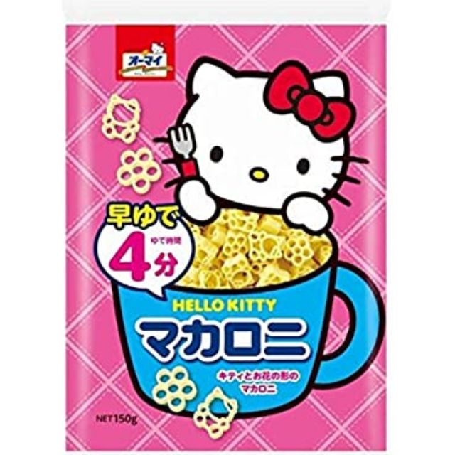 Hello kitty macaroni pasta 150 grams kitty and bow shapes | Shopee ...