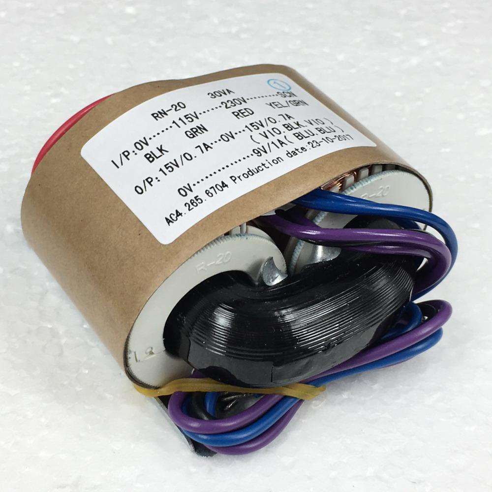 R-type power transformer 30W dual 15V single 9V R cow audio transformer ...