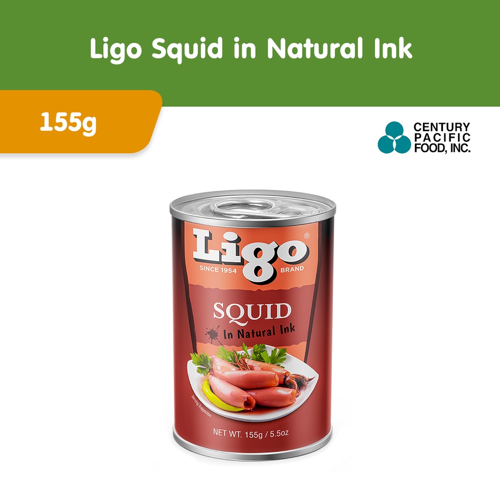 Ligo Squid in Natural Ink 155g | Shopee Philippines