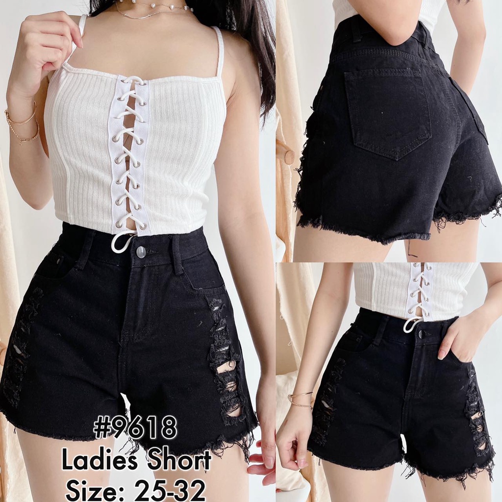 High waist Dolphin denim shorts 9618 | Shopee Philippines