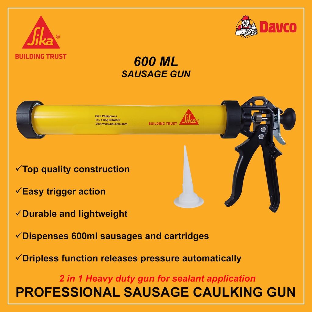 Sika Heavy Duty Caulking Gun Cartridge 2 In 1 Sausage For Sikaflex ...