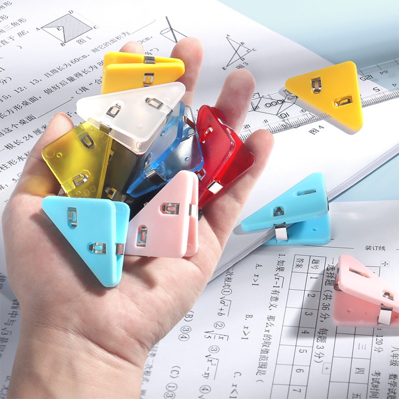 Transparent Plastic Triangle Clip Student Office Folder Stationery ...