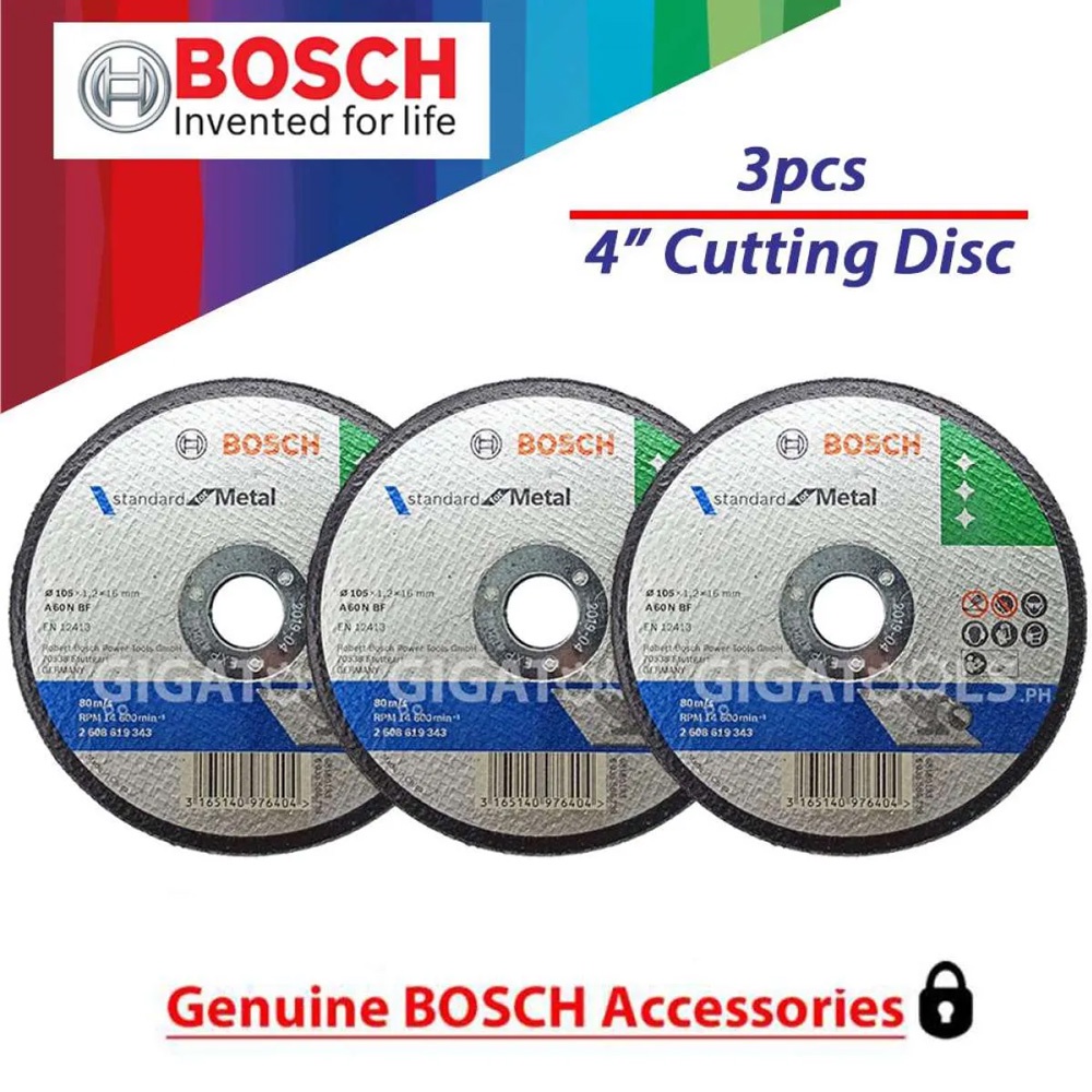 Bosch Cutting Disc 4-inch for Metal Thin 1.2 mm ( 2608619343 ) with ...