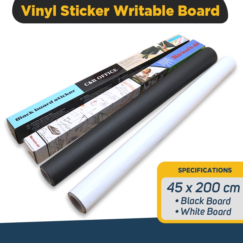 Sticker Blackboard || Sticker Whiteboard || Removable Vinyl Sticker (45 ...