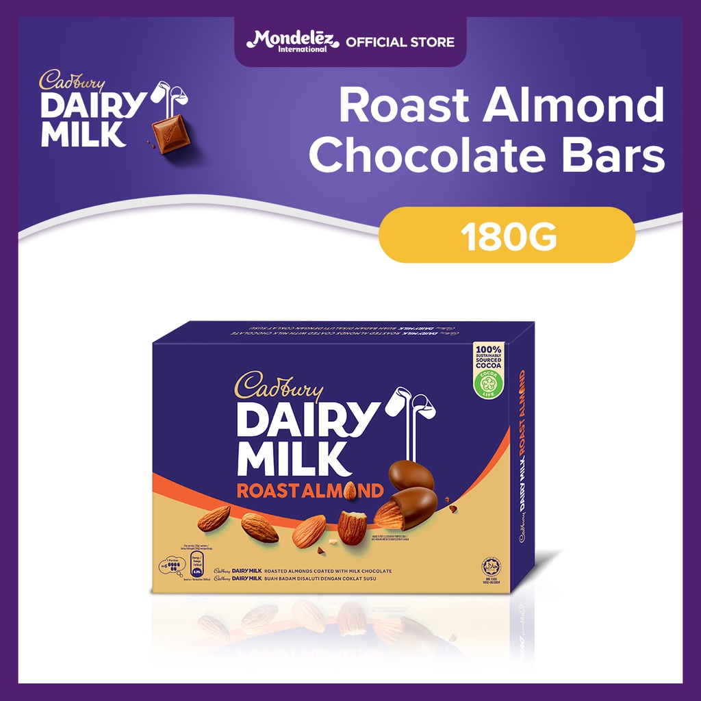 Cadbury Dairy Milk Panned - Roasted Almond 180g Smooth Creamy Taste ...