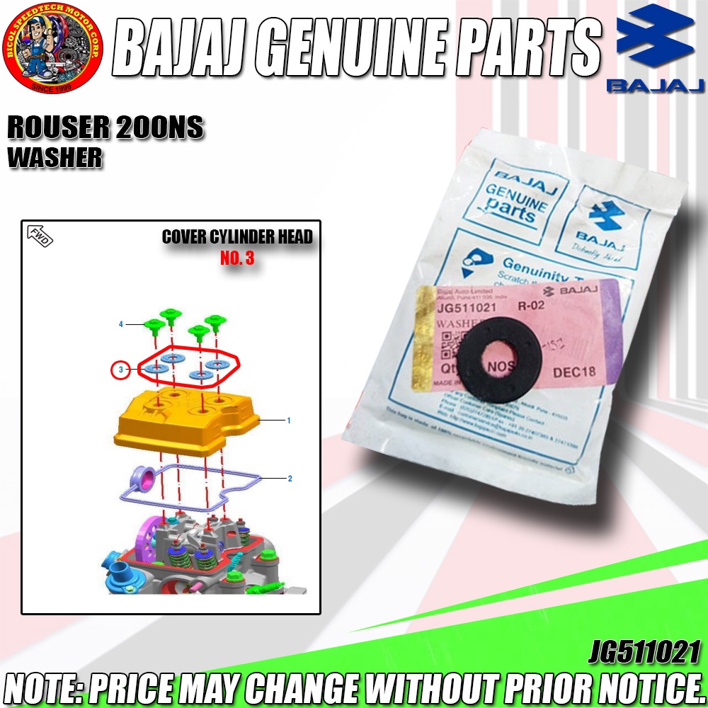 1PC WASHER CYLINDER HEAD COVER Rouser NS200 RS200 Dominar 400 KTM Duke ...