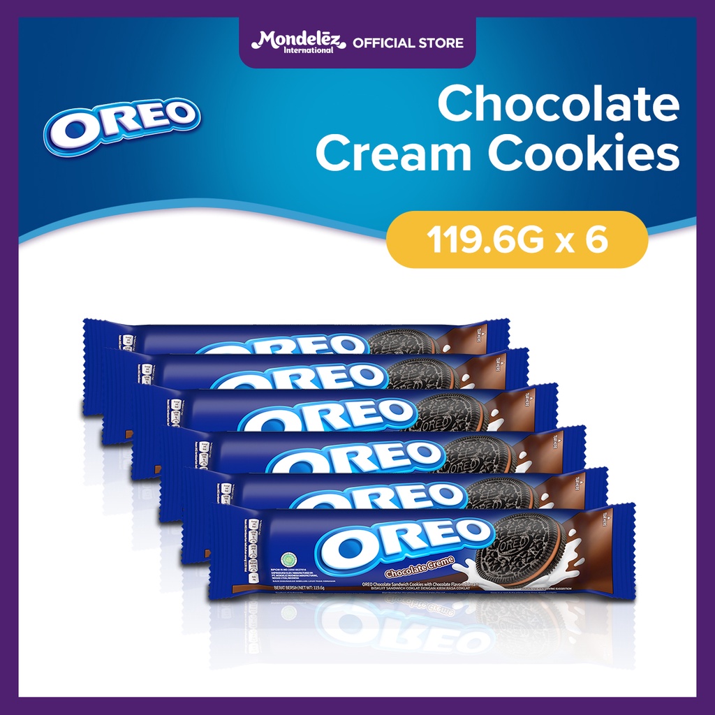 Oreo Pack - Chocolate Flavor 119.6g Sandwich Cookie Snack with Rich ...