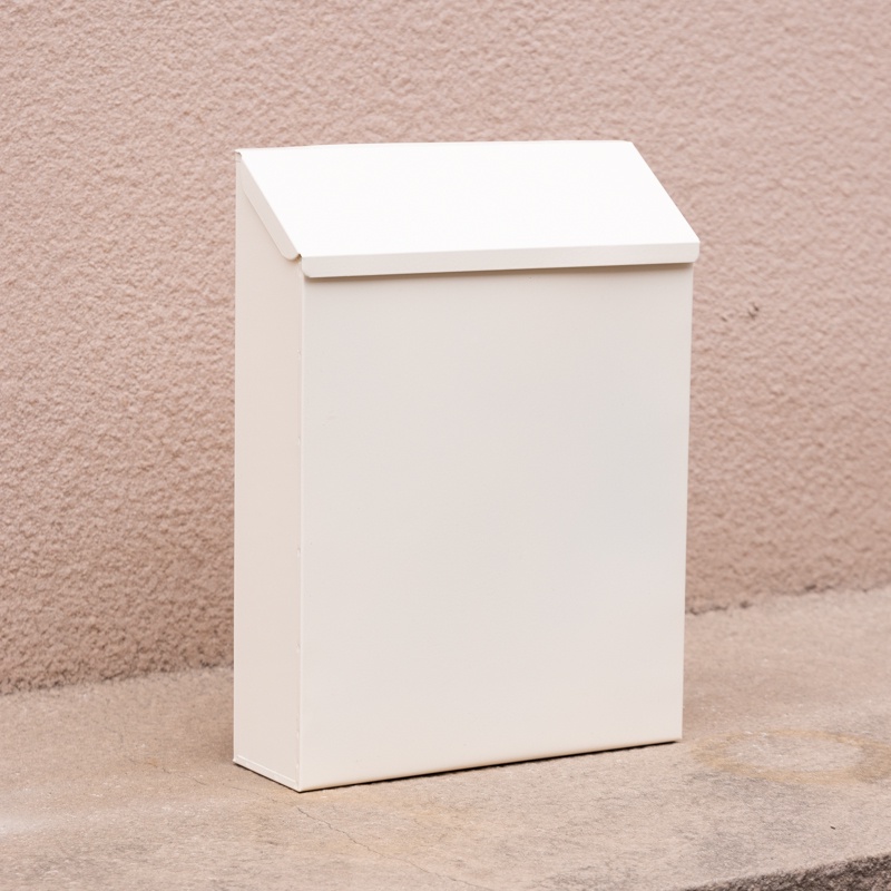 pure colour Iron Lock Letter Box Vintage Wall Mount Mailbox Mail Postal ...