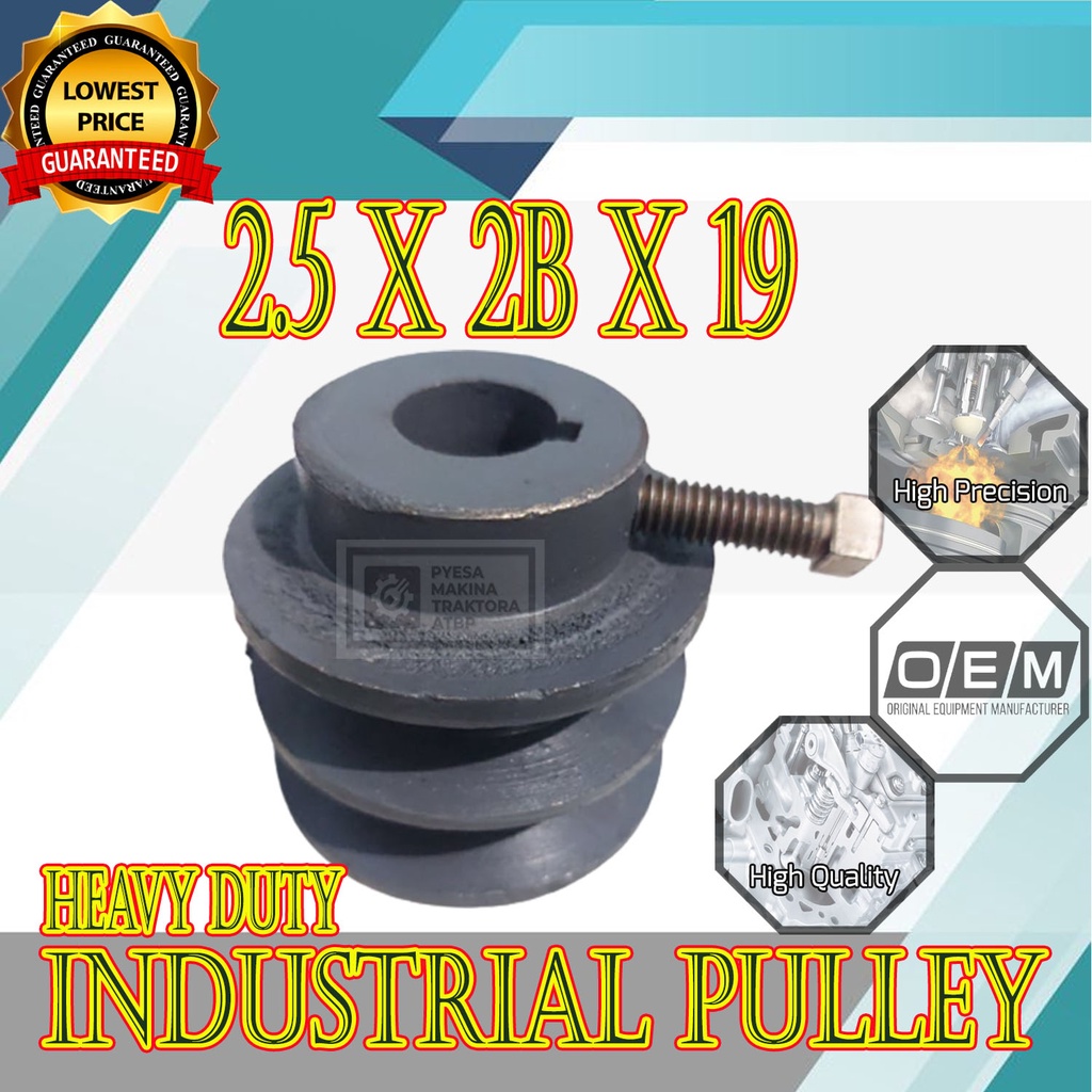 Heavy Duty Industrial Pulley Pulya Size 2.5 x 2b x 19mm | Shopee ...