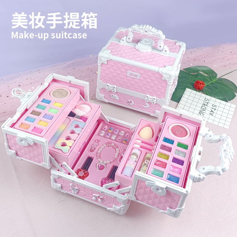 ☎ Children s Cosmetic Toy Set Girls 6 Kids 9 Princess Cake Makeup Box ...