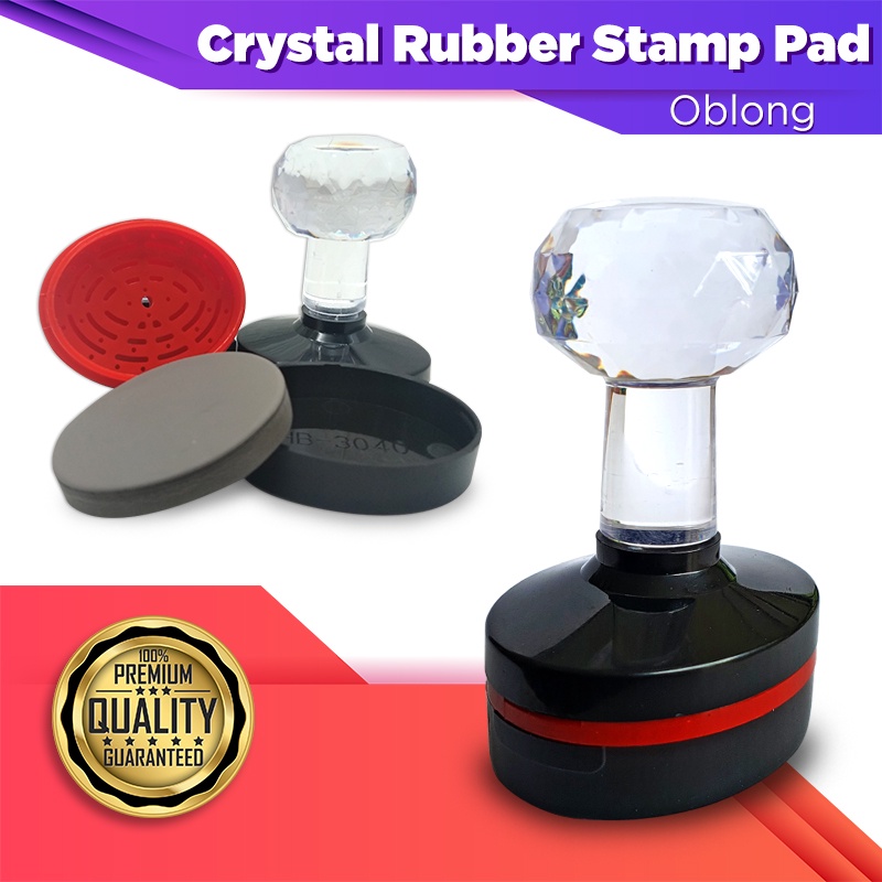 Oblong Printable Photosensitive Crystal Rubber Stamp Pad and Case for ...