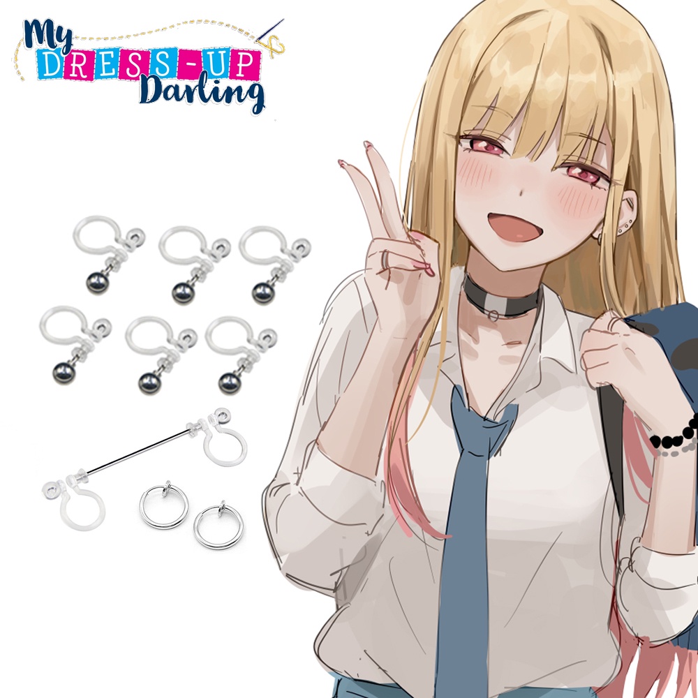 Anime My Dress Up Darling Marin Kitagawa Earrings Multiple Ear ...