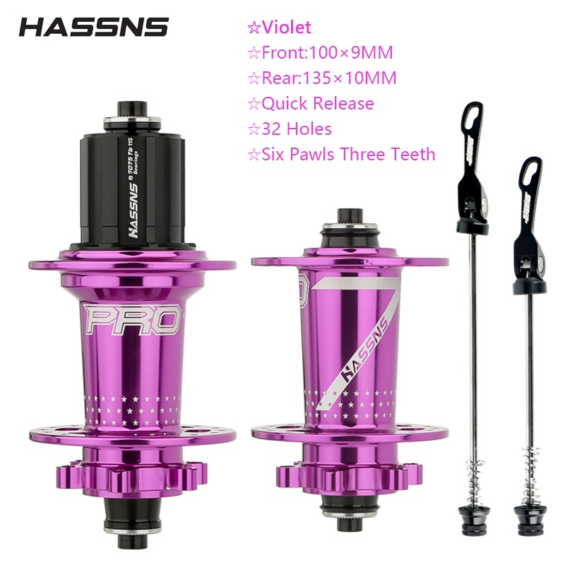 ⚡HASSNS PRO7 MTB Hub 6 Pawls 32 Holes Ultralight Hub 120 Beeps Sealed ...