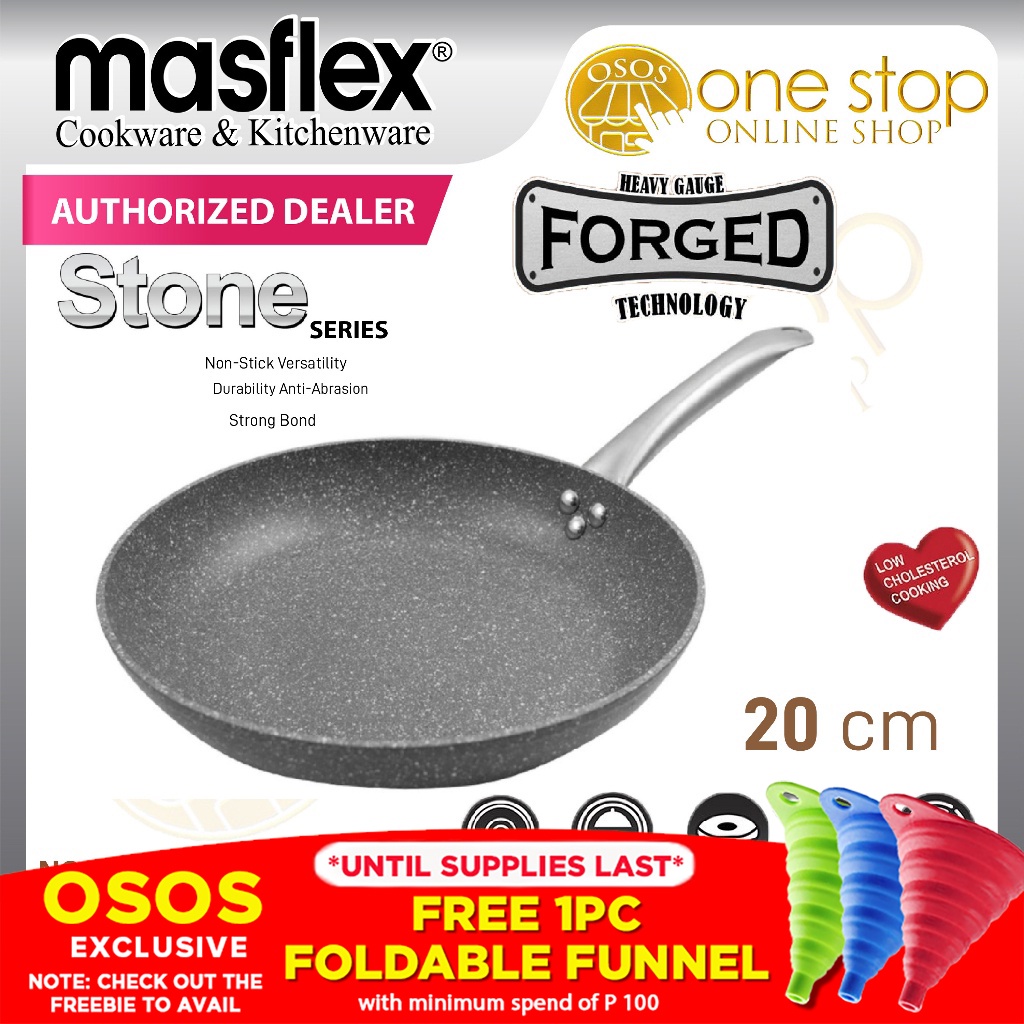 Masflex Stone Series 20 cm Aluminum Non-Stick Fry Pan Induction ...