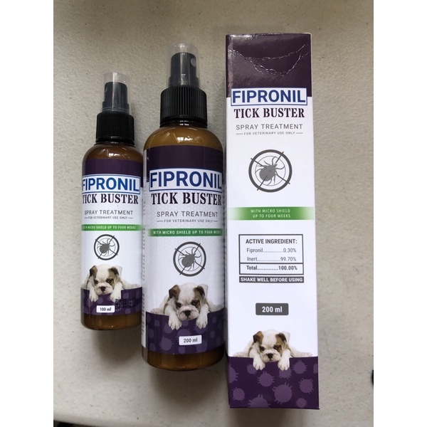 Tick Buster Fipronil Spray treatment for Pets 100ml and 200ml | Shopee ...